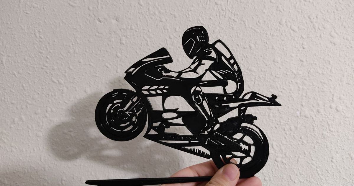 Motorbike 2D wallart by The Maker Chemists | Download free STL model ...
