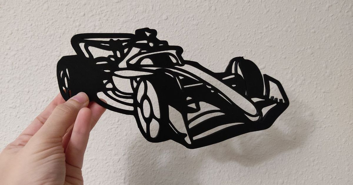 F1 car 2D wallart by The Maker Chemists | Download free STL model ...
