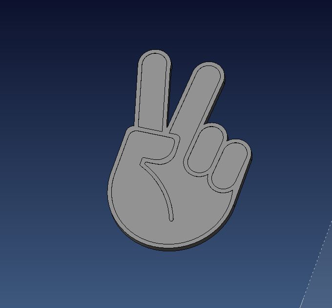 mercedes logo peace fingers by Nicolò Dal Cer | Download free STL model ...