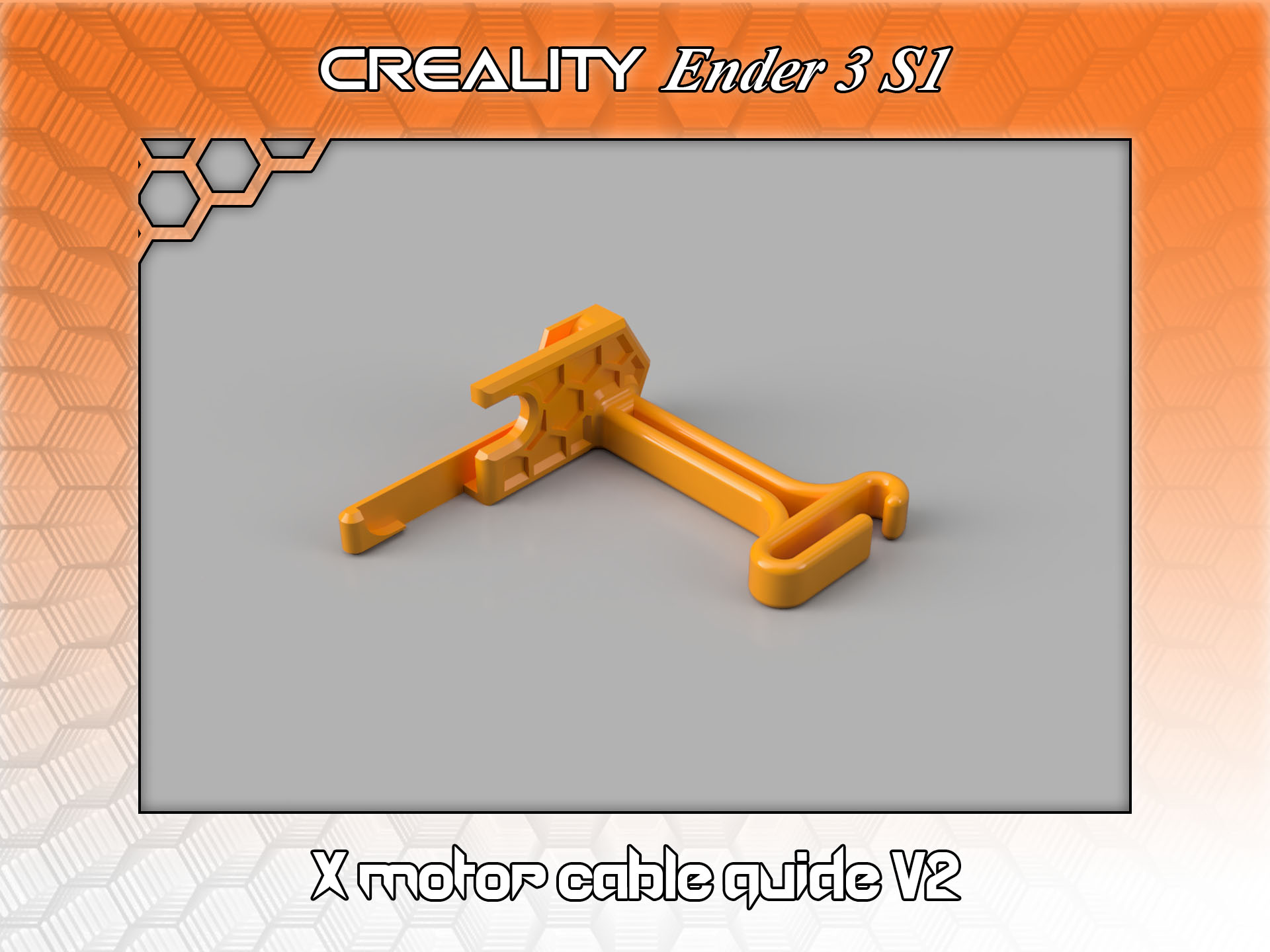 Ender 3 S1 X motor cable guide V2 (honeycomb version) by Piketooth ...