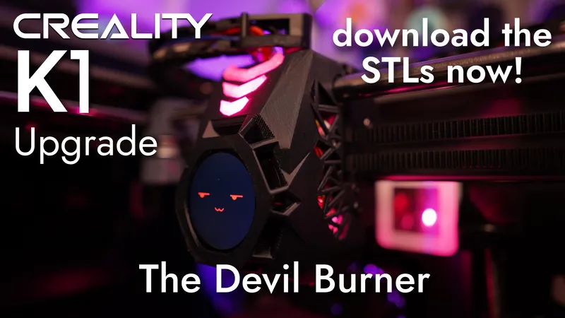 Creality K1 D3vil Burner Toolhead Cover with Knomi by D3vil.Design | Download free STL model ...