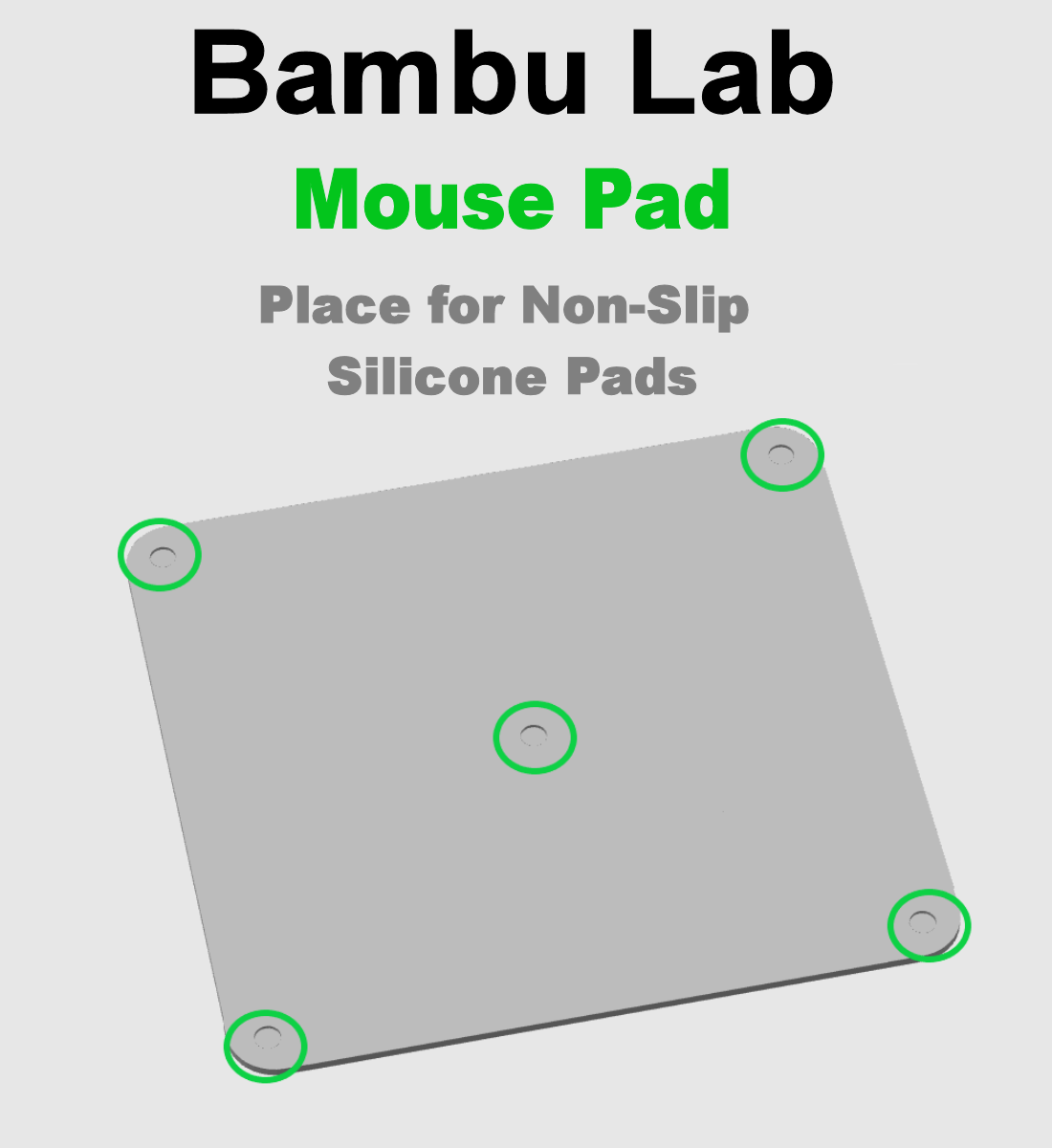 Bambu Lab Mouse Pad with Logo for Wireless Mouse 002 von STORM DESIGN ...