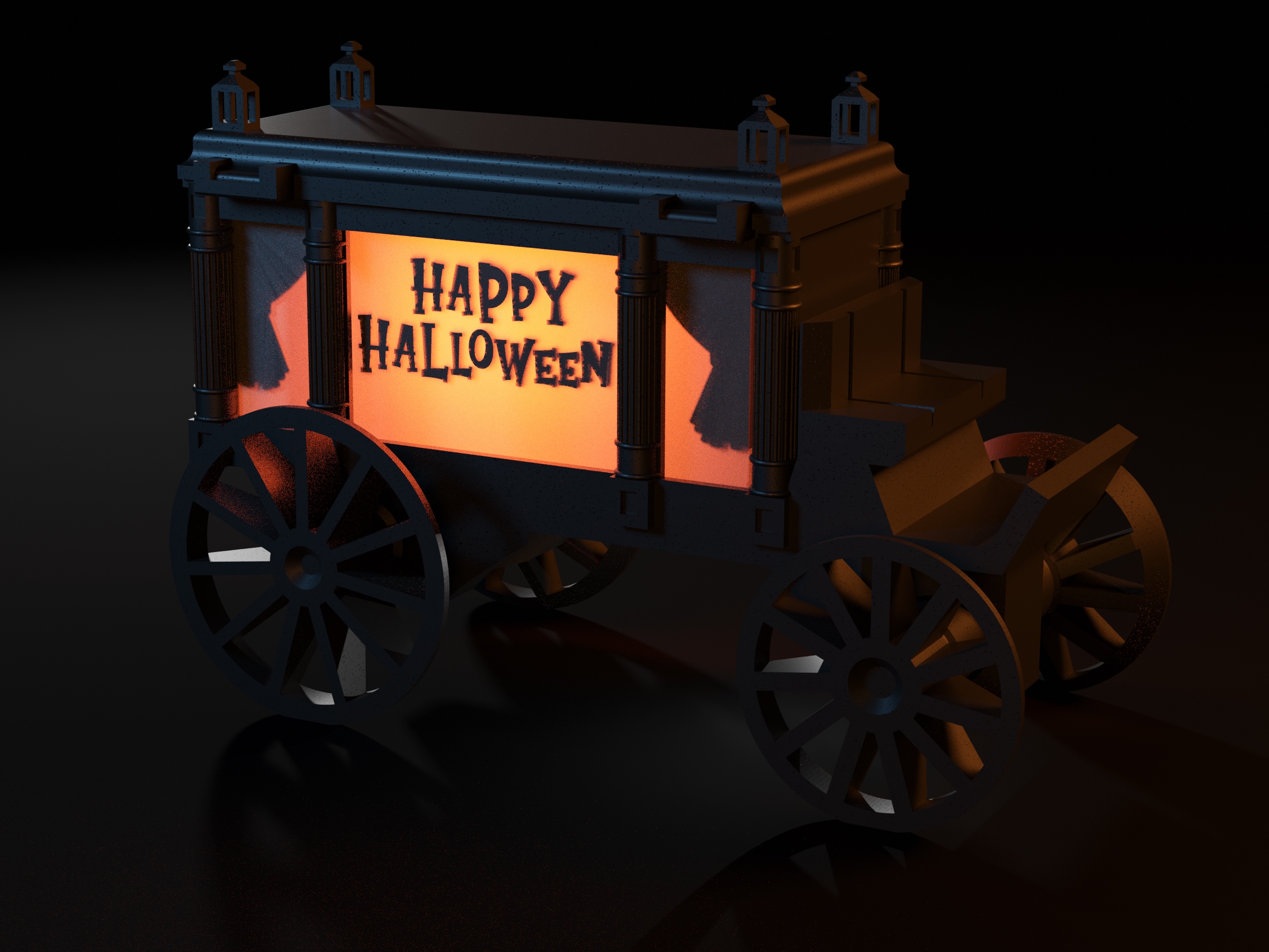 Haunted Hearse - Print-in-Place by WhopperPrinting | Download free STL ...