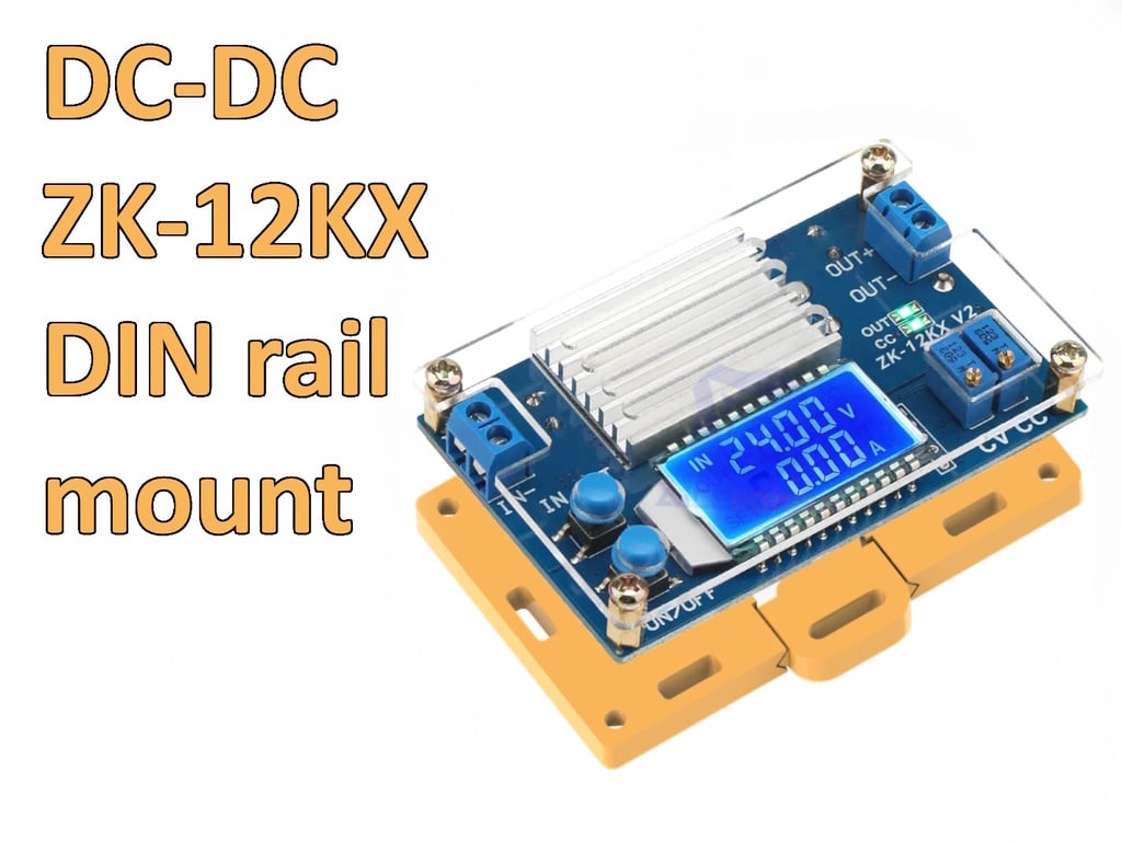 DC-DC ZK-12KX DIN rail mount by KaosuNeko | Download free STL model ...