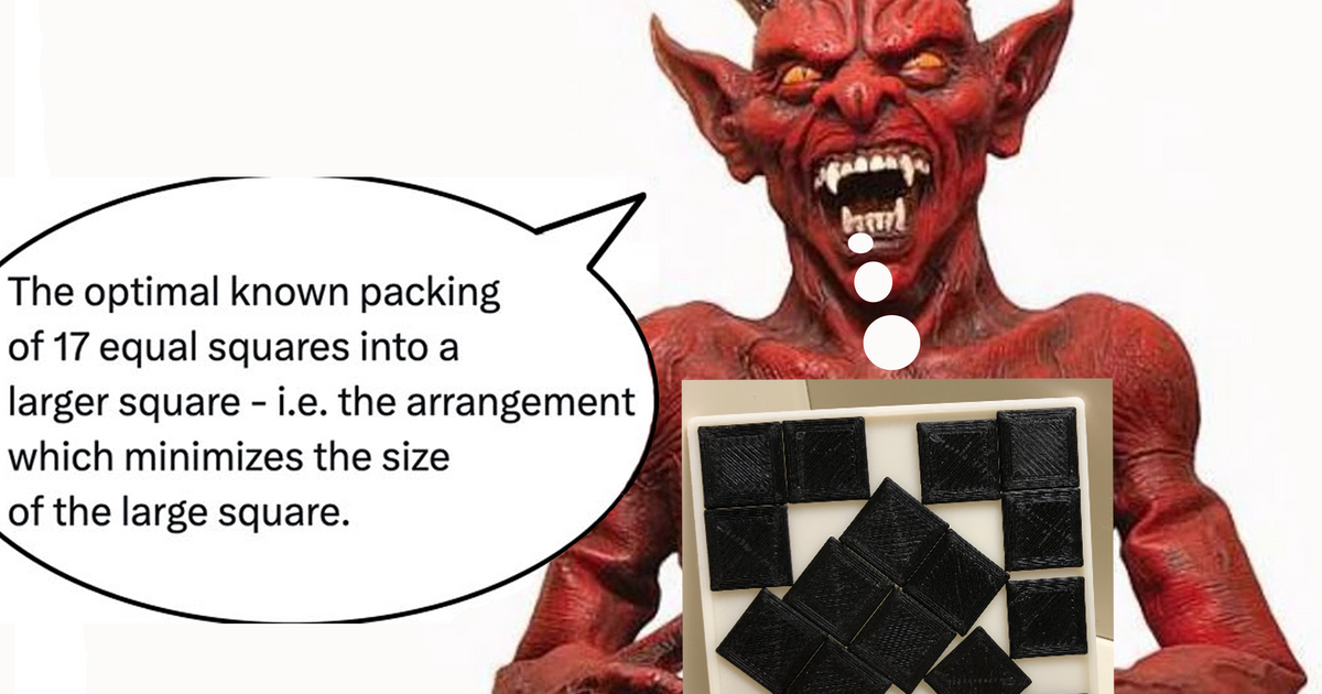 17 squares Puzzle von Maksim Goloburda | Kostenloses STL-Modell ...