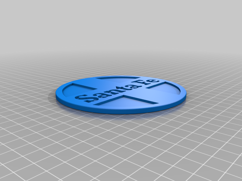 Railroad sign Santa Fe 3D print or laser by Gordyt47 | Download free ...