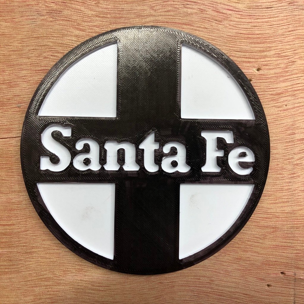 Railroad sign Santa Fe 3D print or laser by Gordyt47 | Download free ...