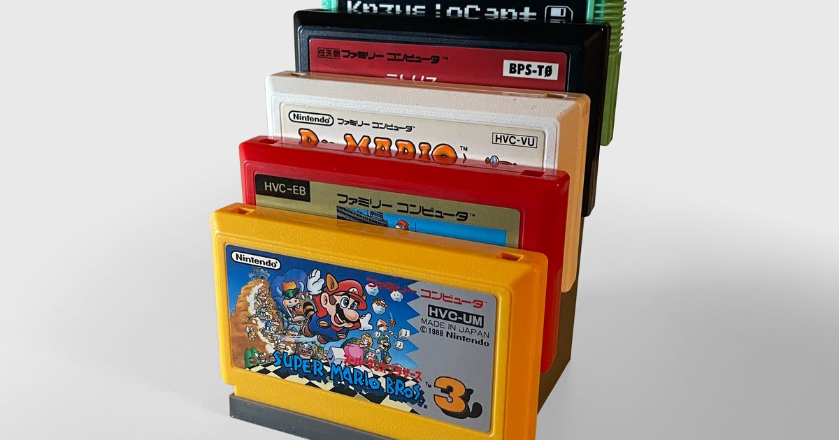 Famicom - 5 Cartridge Holder by PrimeRetroGamer | Download free STL ...