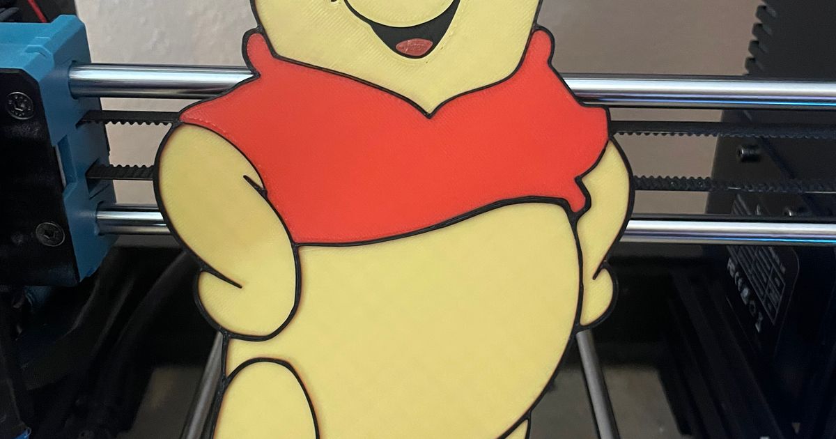 2D Winnie The Pooh - Multi Color Different Layer Heights by ...