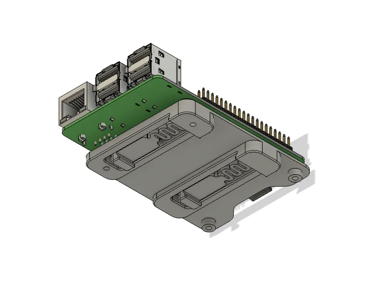 Raspberry Pi DIN rail mount by Crys' Livingroom Workbench | Download free STL model | Printables.com