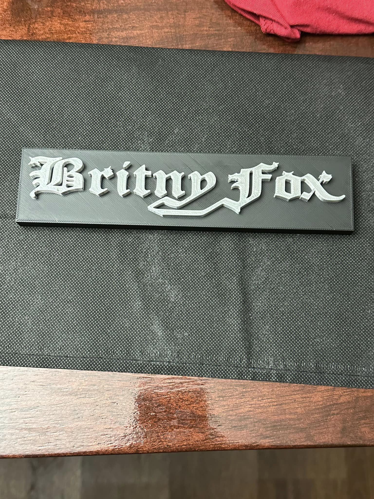 Britney Fox 80's Band Sign by rsnider2 | Download free STL model ...