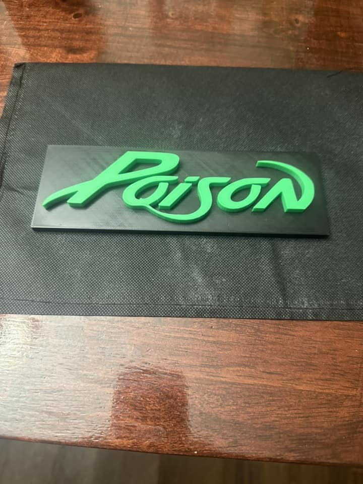 Poison 80's Band Sign by rsnider2 | Download free STL model ...