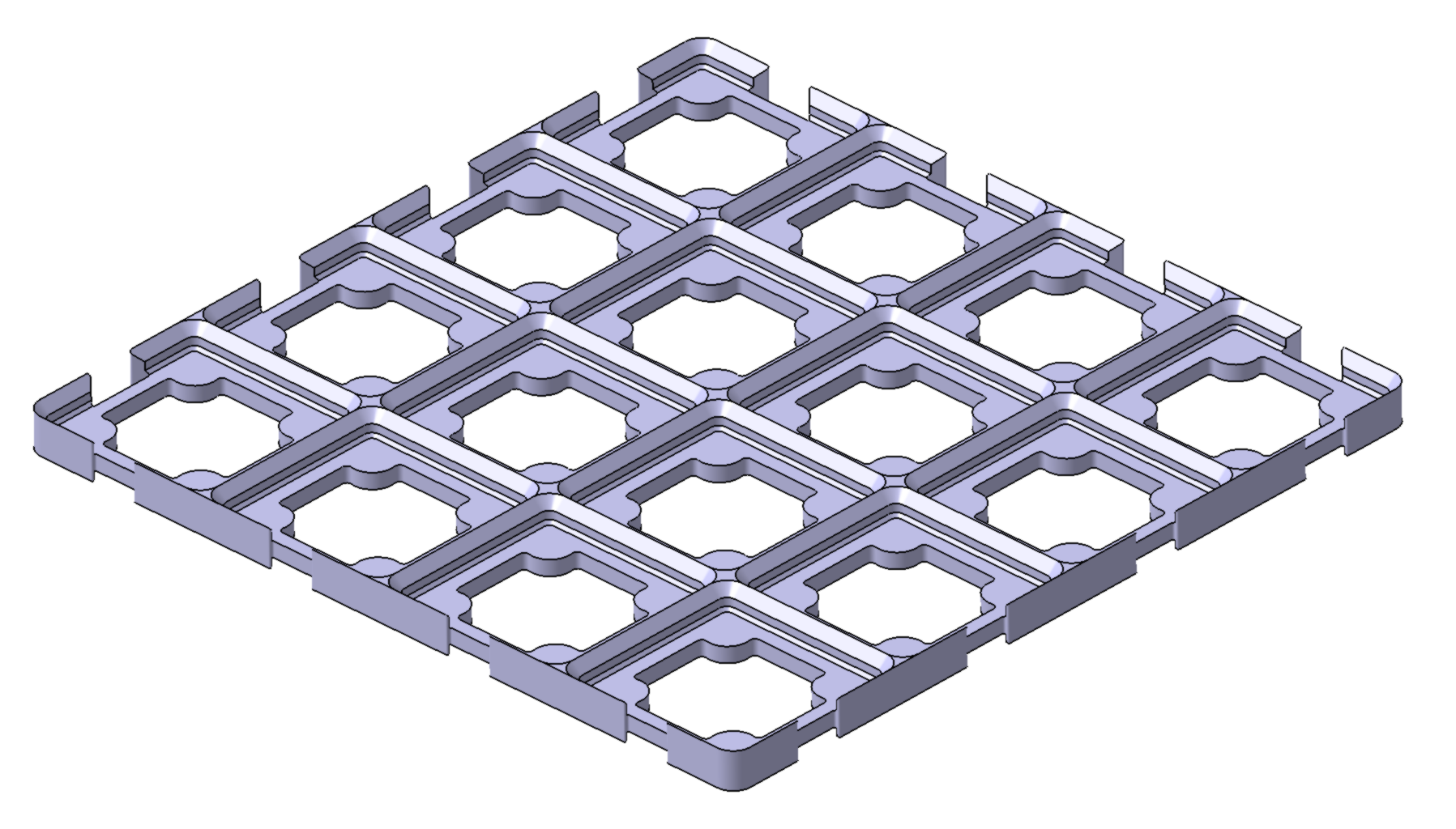 Gridfinity 4x4 base plate with notches by macsddau | Download free STL ...
