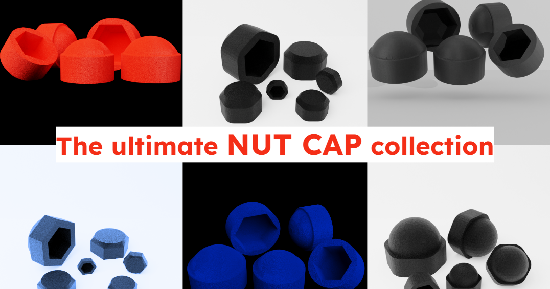 The ultimate NUT CAP collection by Rasmus Additive | Download free STL ...