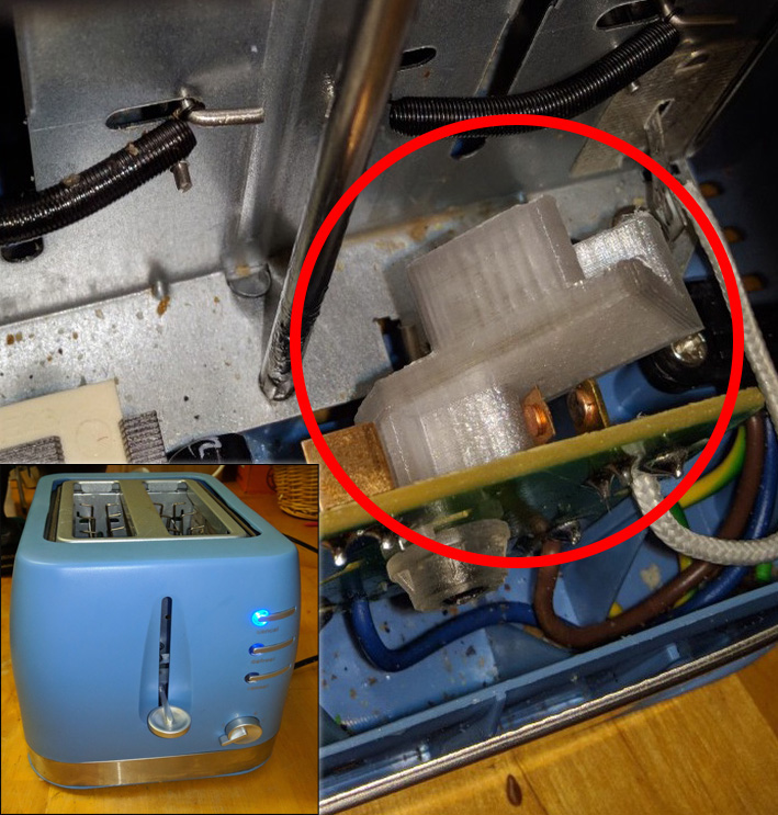 Toaster electrical switch lever plastic part for Simpex by Chron-O-John ...