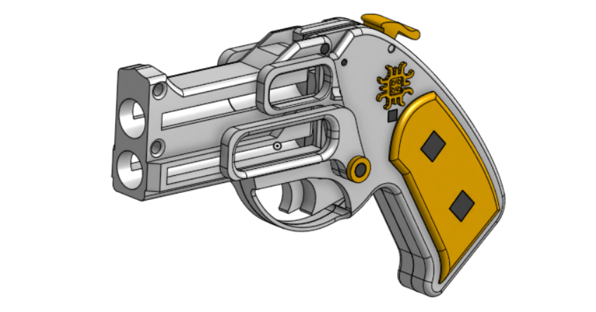 3D printed Senoirta pistol Nerf by Haiser Industries | Download free ...