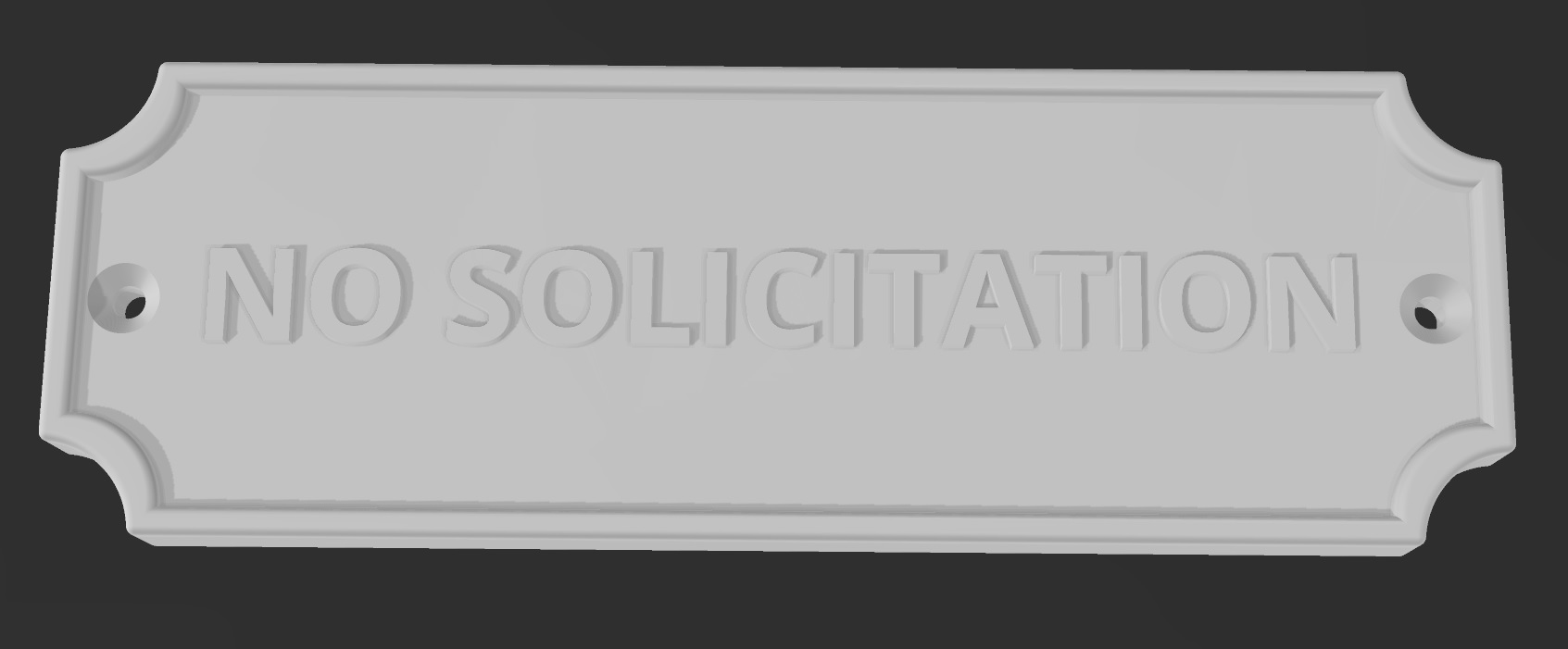 No Solicitation Sign (6in Wide) by jines1284 | Download free STL model ...