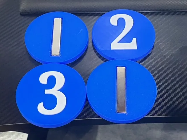 Magnetic Number pucks by Matty P | Download free STL model | Printables.com