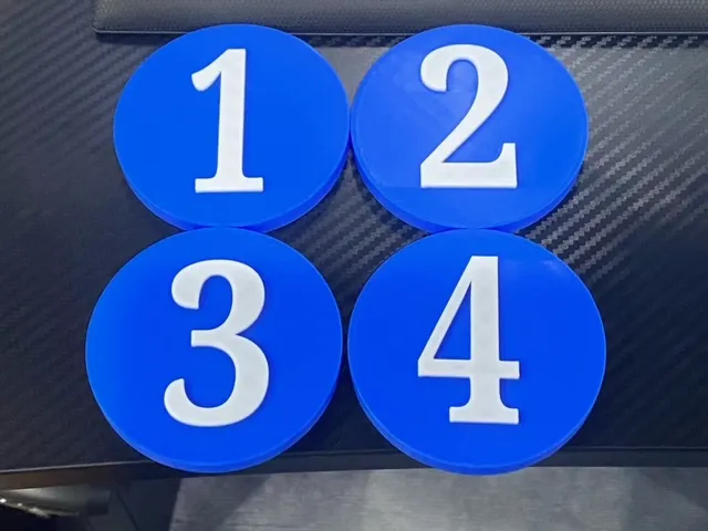 Magnetic Number pucks by Matty P | Download free STL model | Printables.com
