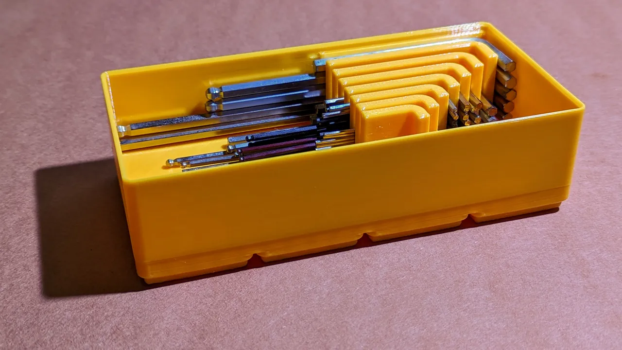 Gridfinity Allen Key Bulk Storage for longer Keys by MadestCat | Download free STL model ...