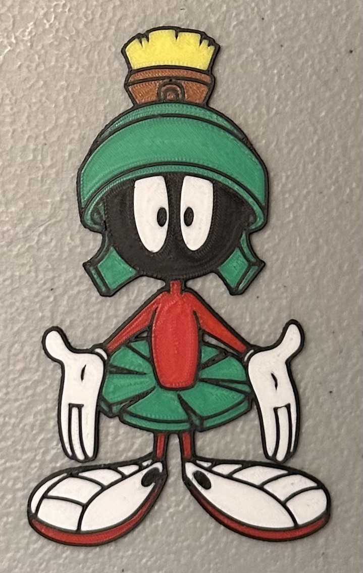 Multicolor Marvin the Martian Magnet by wotfan69 | Download free STL ...