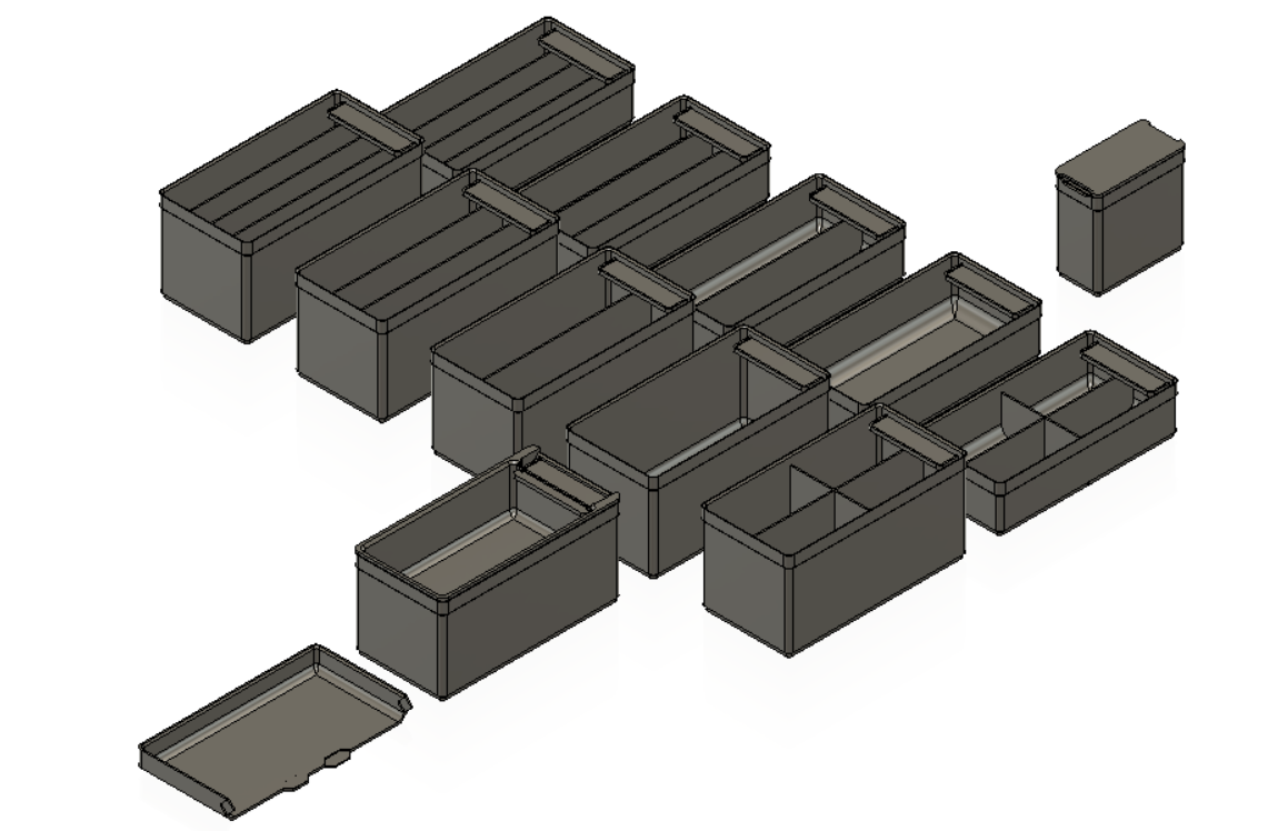 Para-SPB: Parametric Stackable Small Parts Bin by Masibu | Download ...