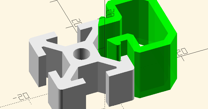 Cable clip for aluminium profile 20x20 mm slot 8 mm by Miguel ...