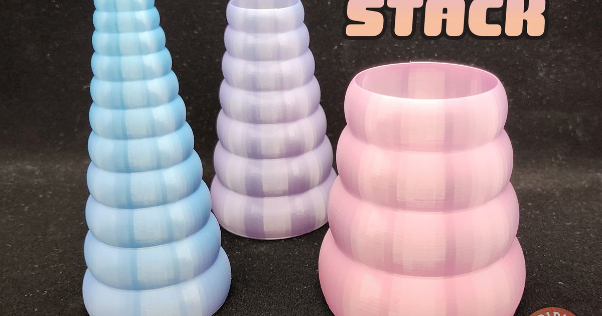 Smooth Stack Spiral Vases by Triple G Workshop | Download free STL ...