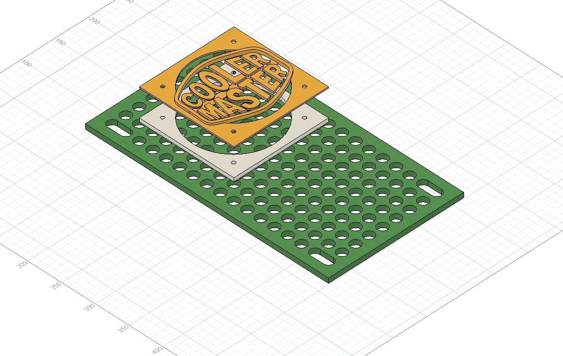 FAN SUPPORT COOLER MASTER LOGO by SKFactory3D | Download free STL model ...