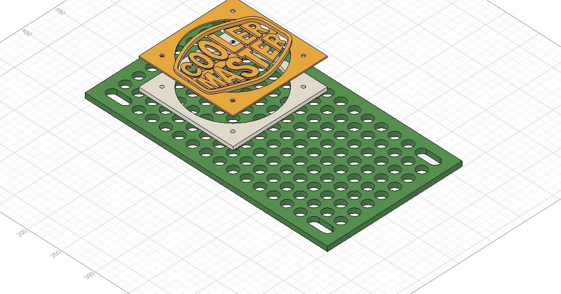 FAN SUPPORT COOLER MASTER LOGO by SKFactory3D | Download free STL model ...