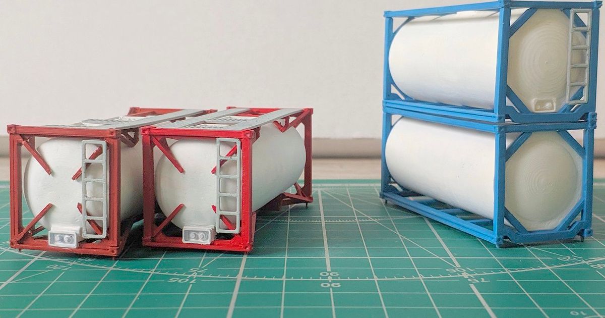 Tank containers collection (HO scale) by positron | Download free STL ...