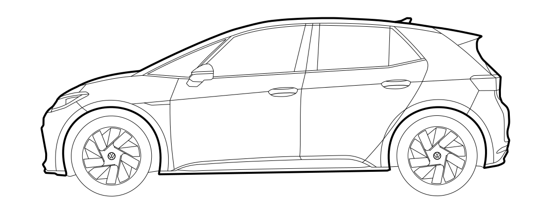 ID.3 Silhouette / Contour by simboel | Download free STL model ...