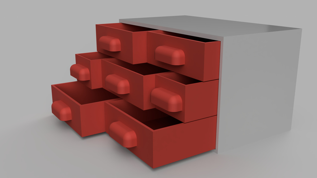 Brick Themed Chest of Drawers by Silas Clough | Download free STL model ...