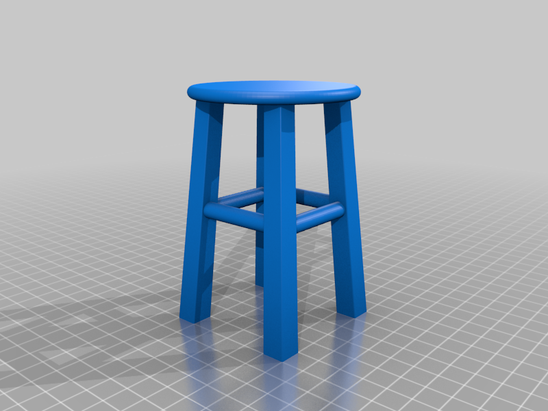 Simple Barstool Model by Silas Clough | Download free STL model ...