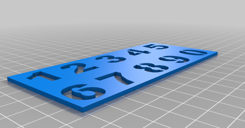 Number Stencil by Silas Clough | Download free STL model | Printables.com