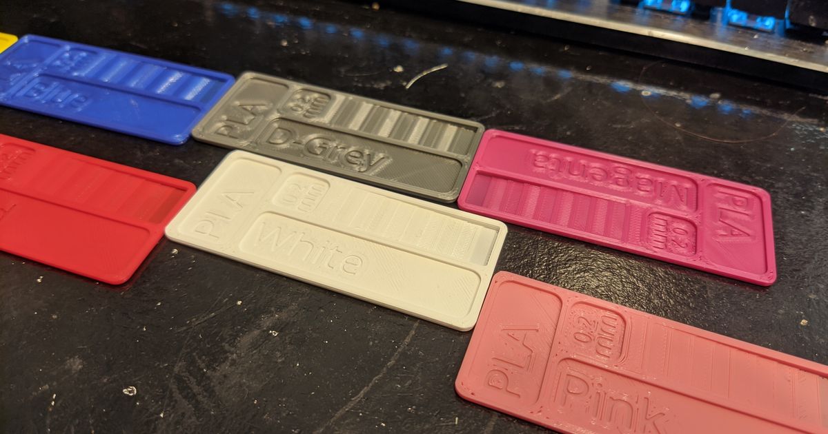 PLA Color Swatch (20 min Print) by 16 Bit Virtual Studios | Download ...