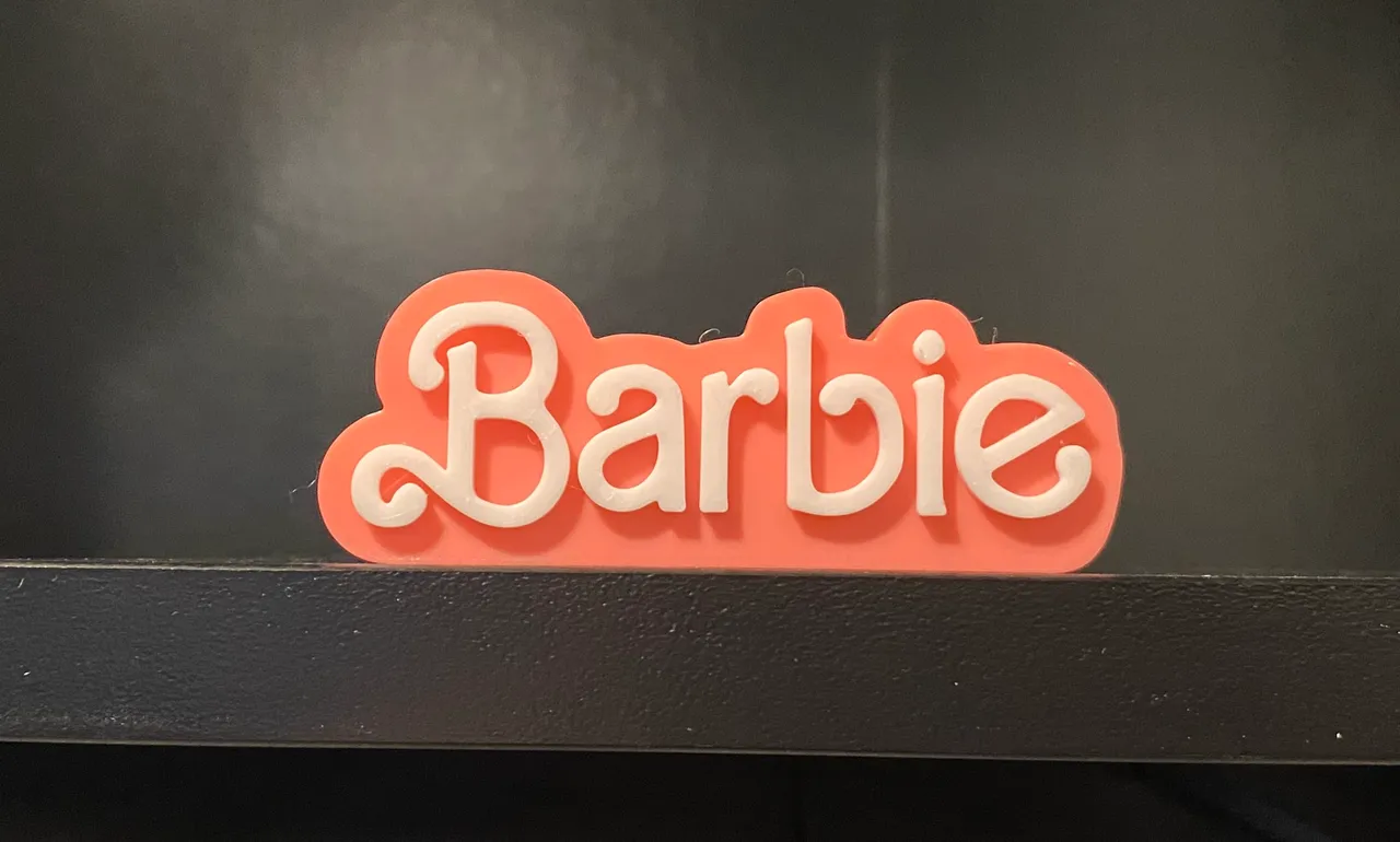 Barbie Desk Decor/Nameplate by tjdesign | Download free STL model ...