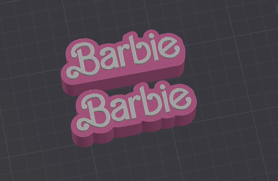 Barbie Desk Decor/Nameplate by tjdesign | Download free STL model ...