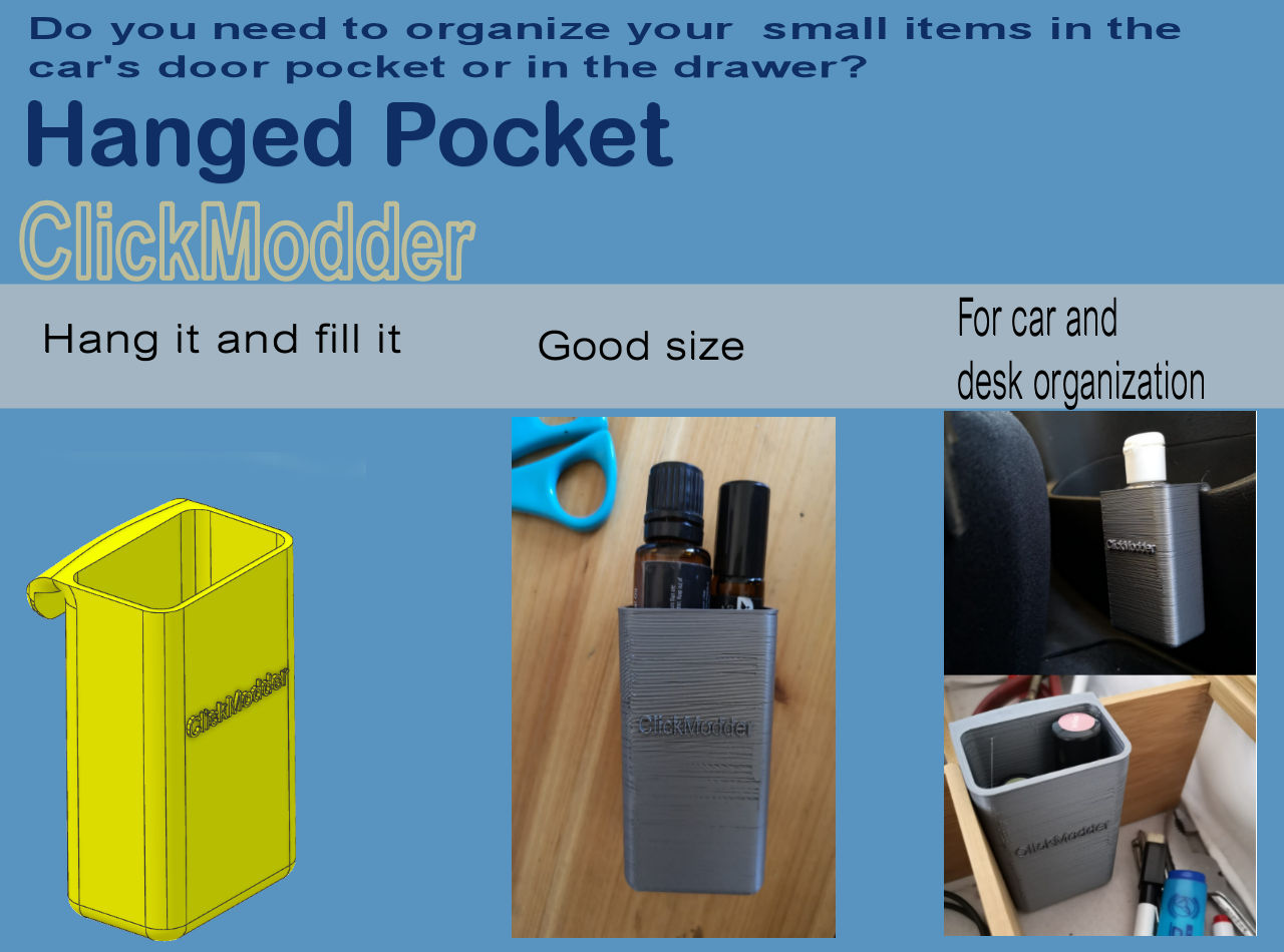 Hanged pocket by ClickModder | Download free STL model | Printables.com