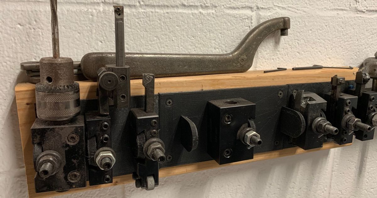 Lathe Tool Wall Rack (Accusize 250 Holders) by Peter Davis | Download ...