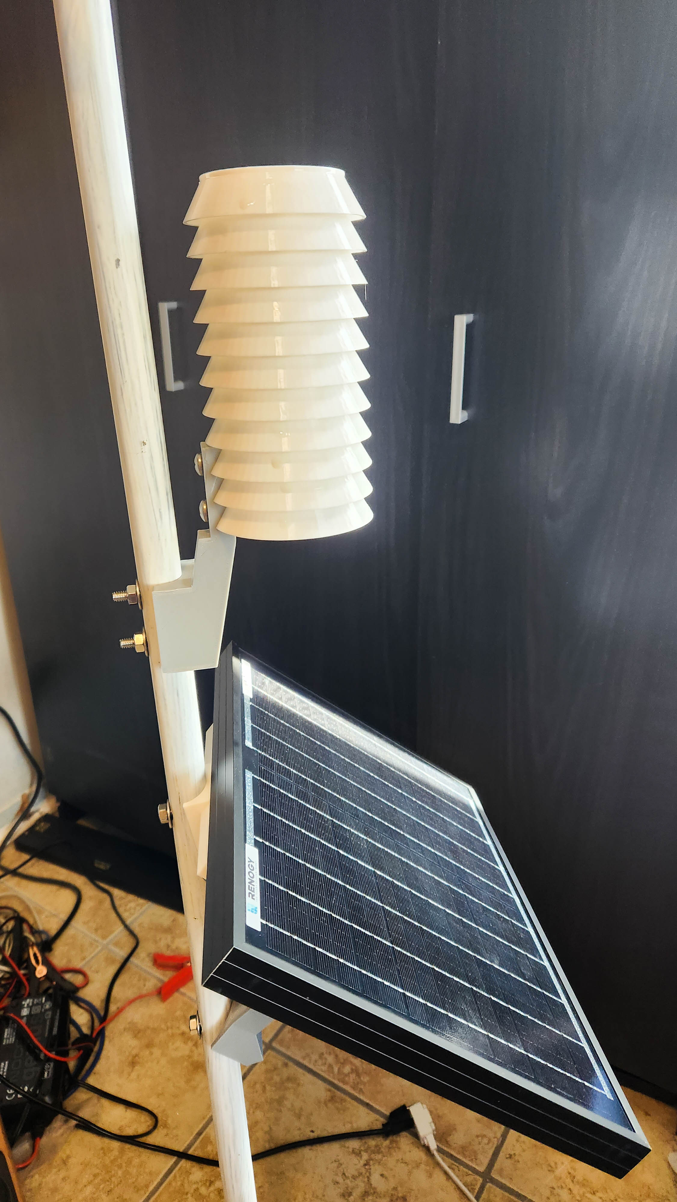 10W 12V solar panel holder + Stevenson Screen MESHTASTIC repeater by ...