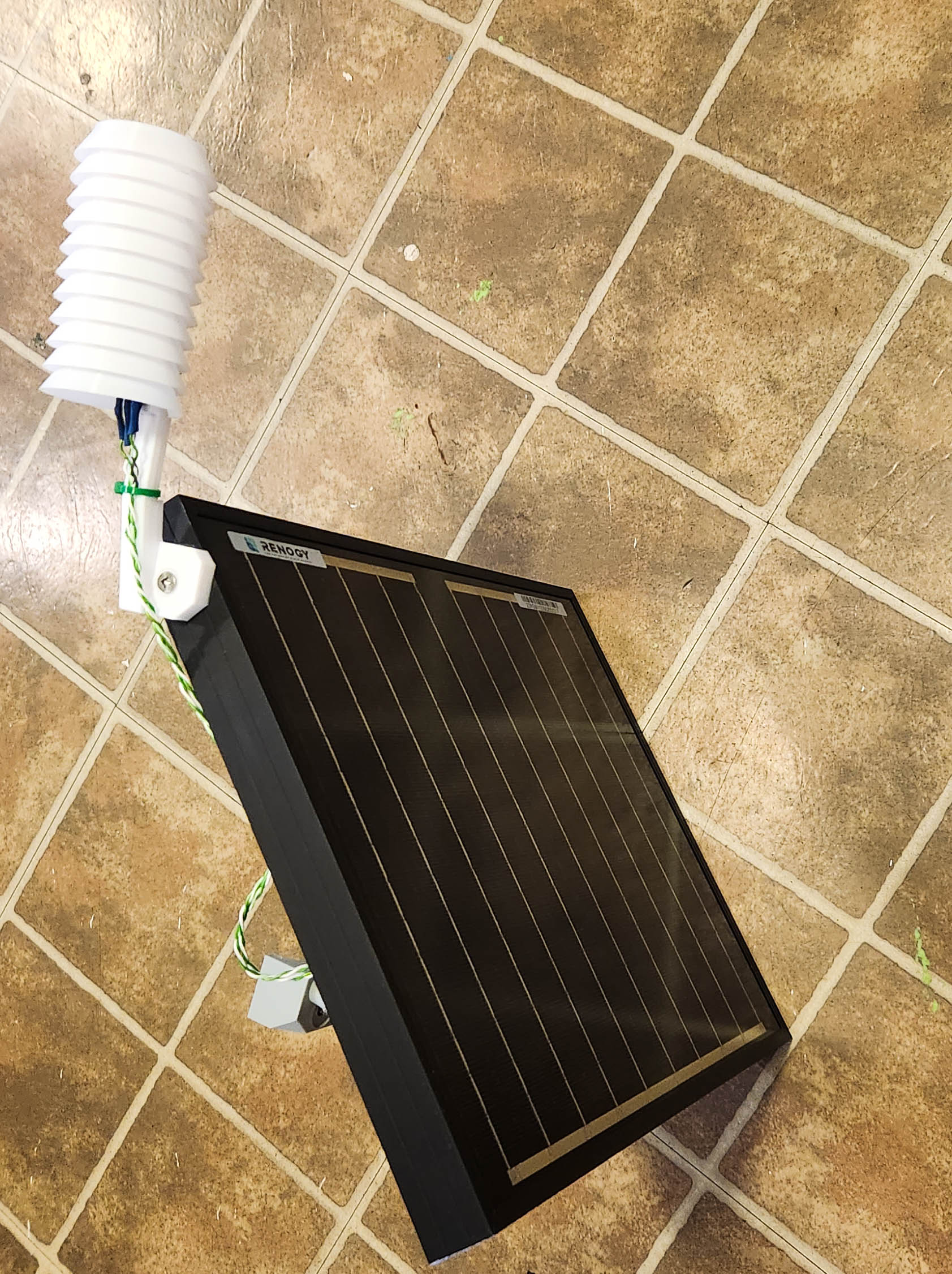 10W 12V solar panel holder + Stevenson Screen MESHTASTIC repeater by ...