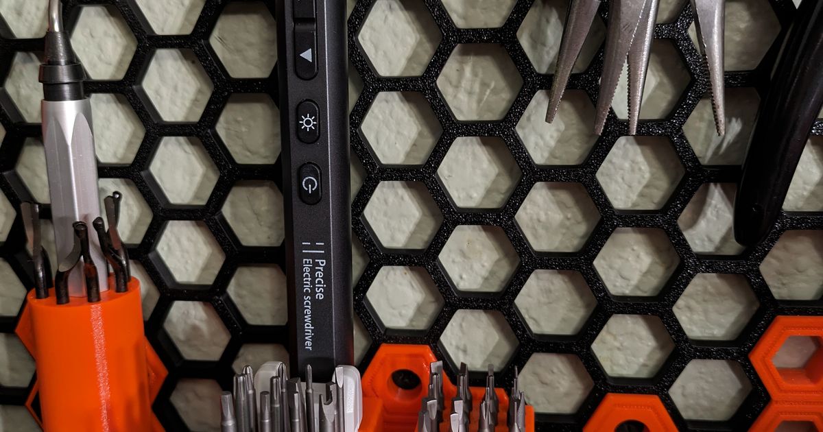 5mm HSW Hexagon Bit Holder- Honeycomb Storage Wall by Jetcrayon63 | Download free STL model ...