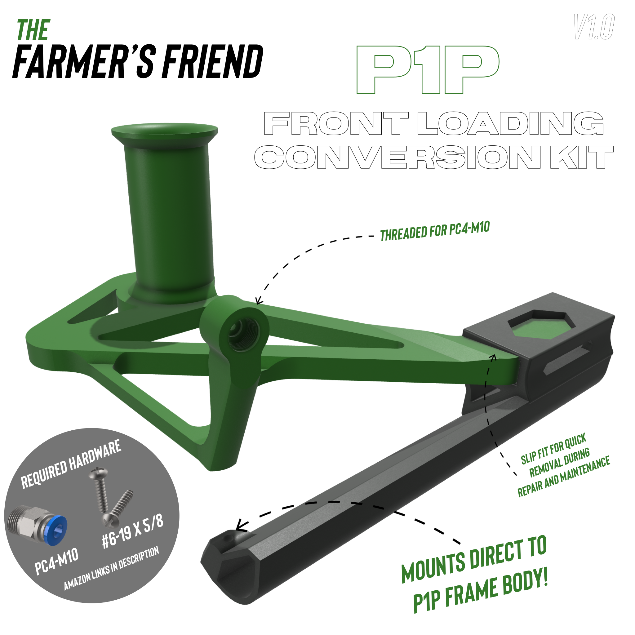 P1P front loading kit by trevor neville | Download free STL model ...