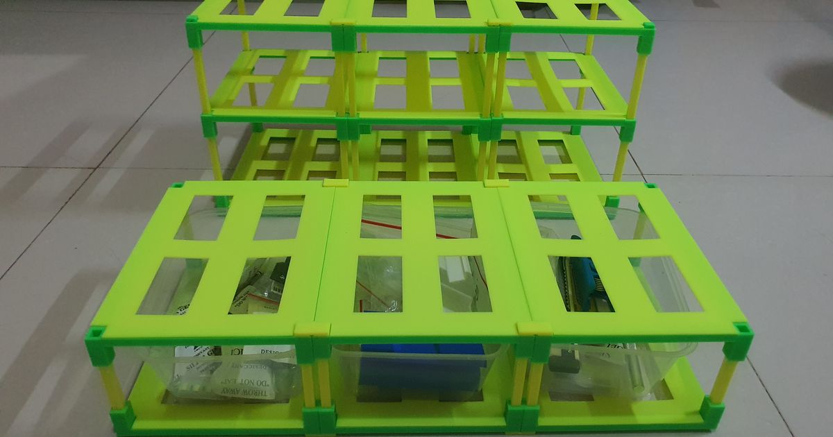 Basic Stackable Mini Rack by yoni | Download free STL model ...