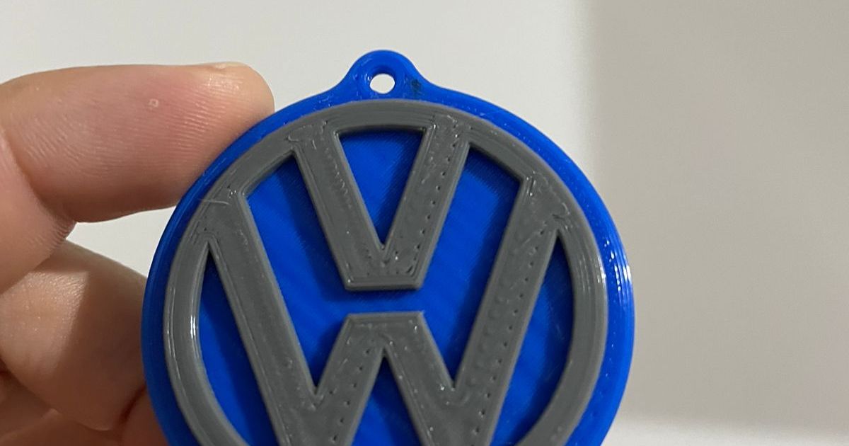 VW logo keychain by jagondela | Download free STL model | Printables.com