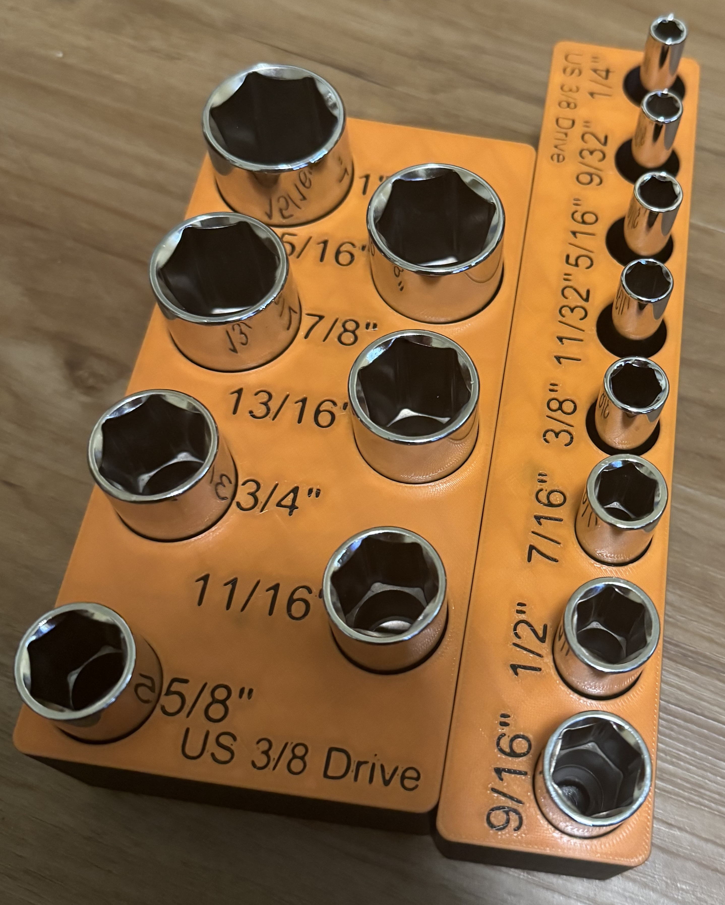 Gridfinity Tekton 3/8 Deep Socket 1/4"-1" by ender341 | Download free ...