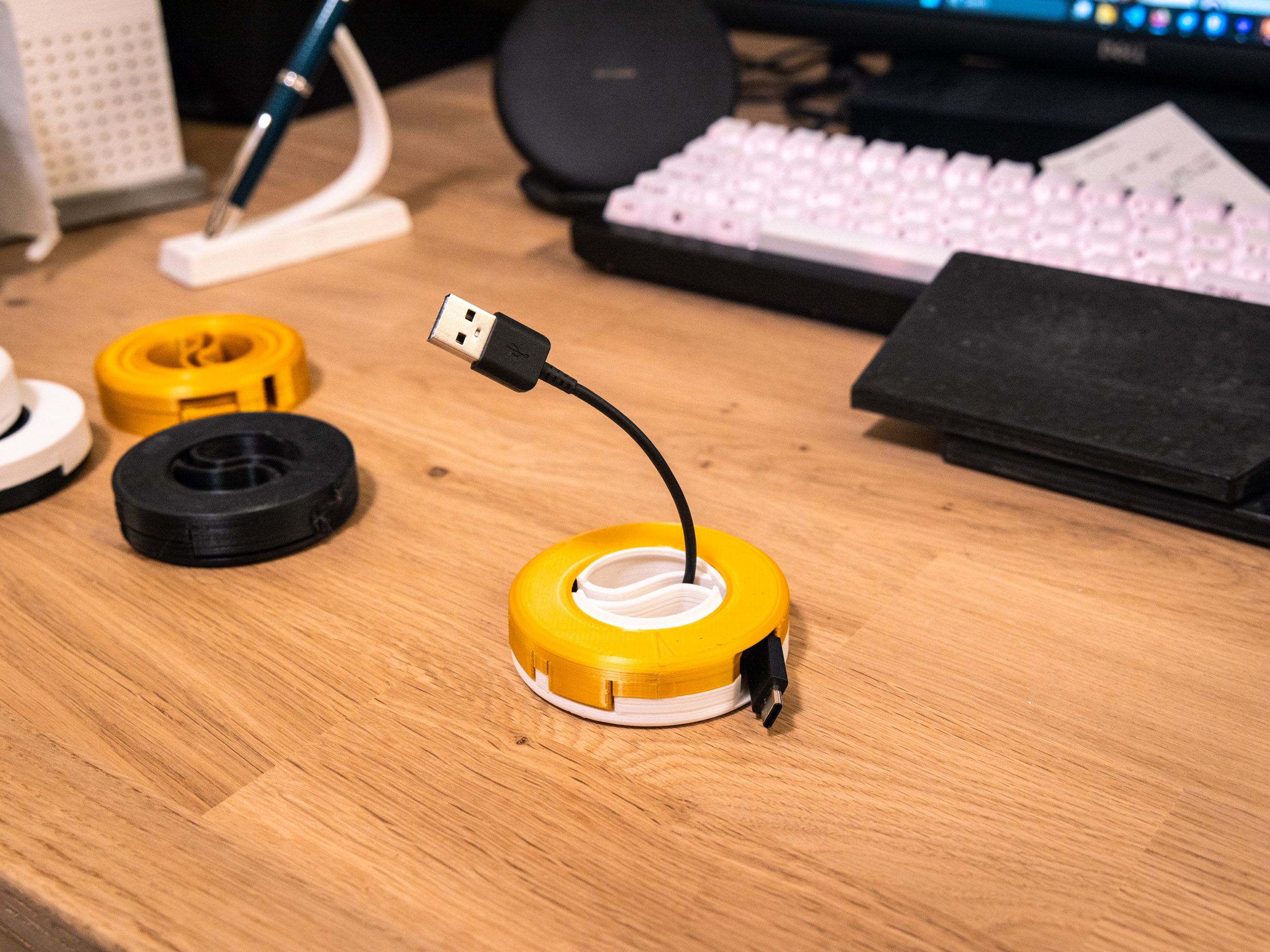 Parametric stackable cable organizer / winder (one-way or two-way ...