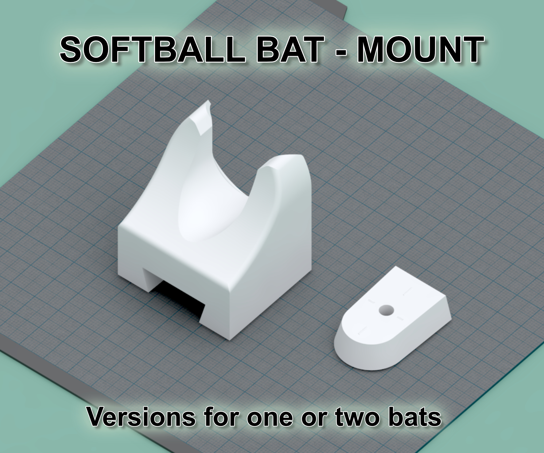 SOFTBALL BAT - MOUNT / Softballschläger Halterung by LHB | Download ...