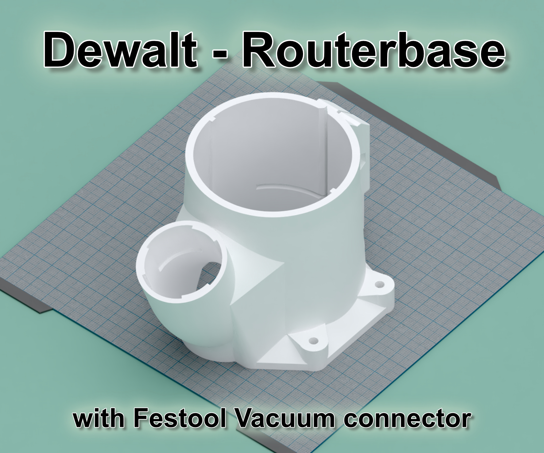 Dewalt router base by LHB | Download free STL model | Printables.com